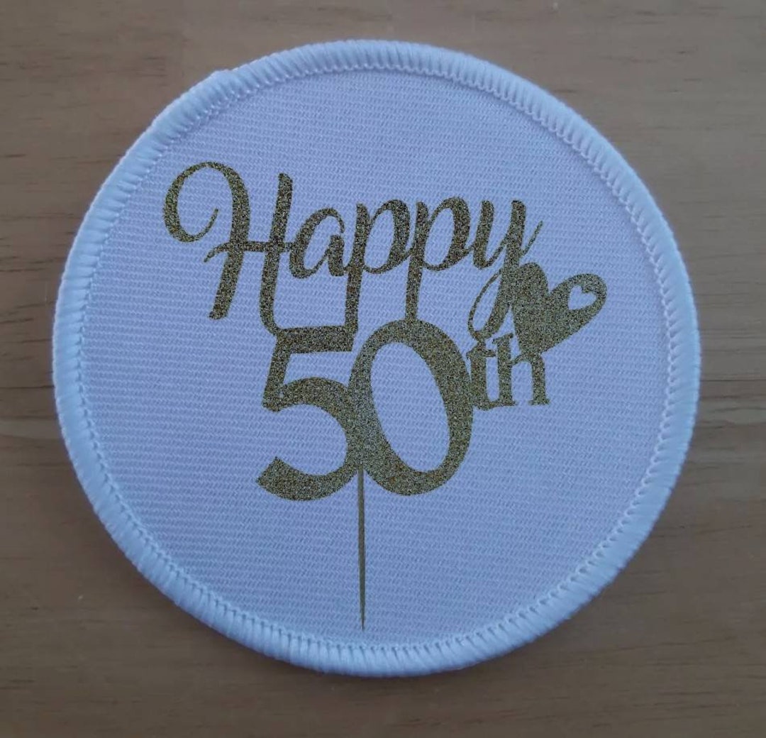 50th Birthday Patch Badge - Etsy
