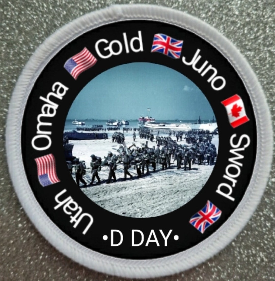 3" Normandy D Day Landings Juno Sword Omaha Gold Utah Beaches Patch ...