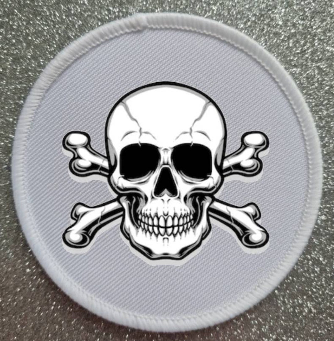 7 Inch Large Skull & Crossbones Patch Badge - Etsy