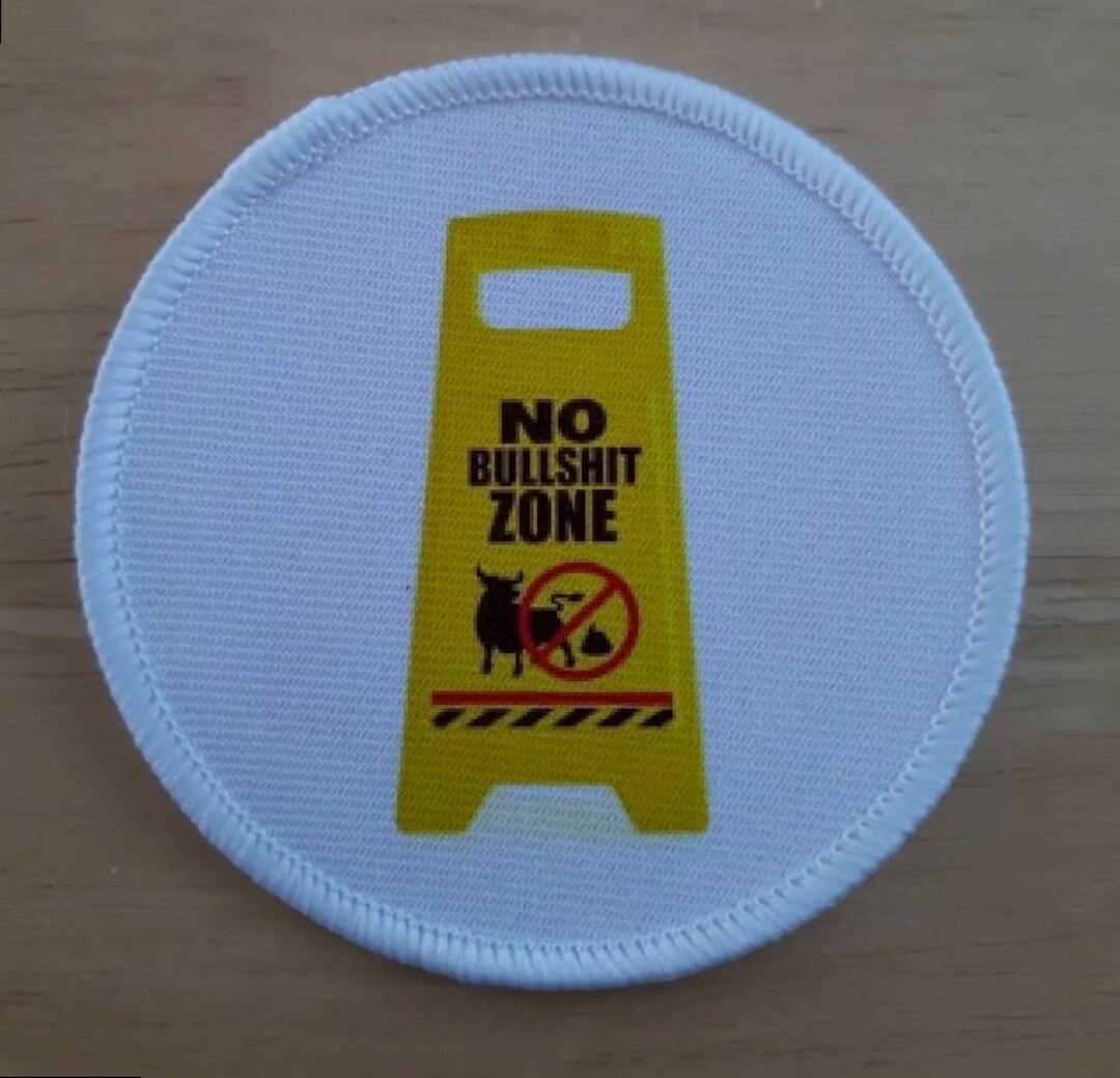 No Bull Poop Road Sign Patch Badge - Etsy Australia