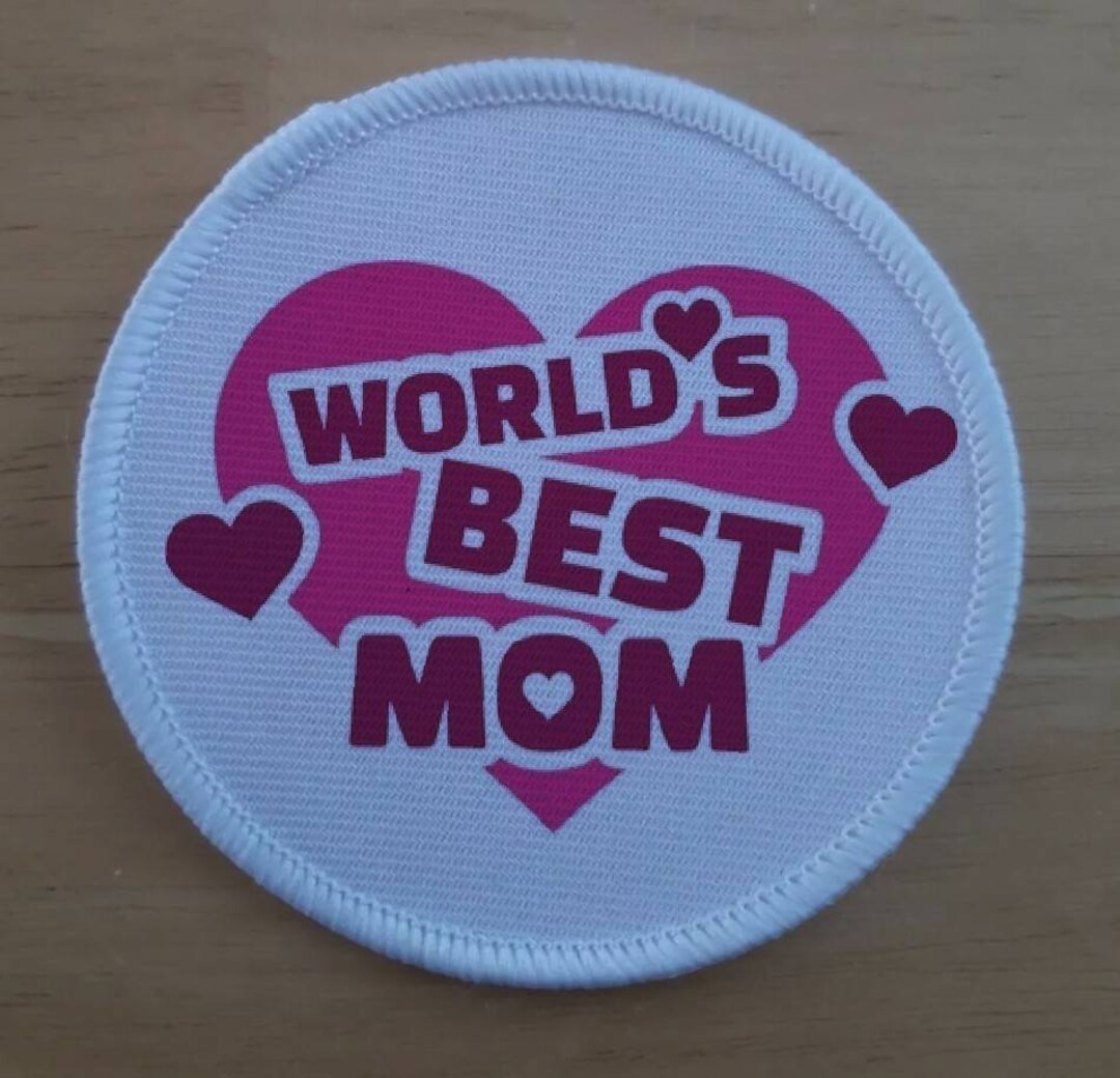 Worlds Best Mom Patch Badge - Etsy