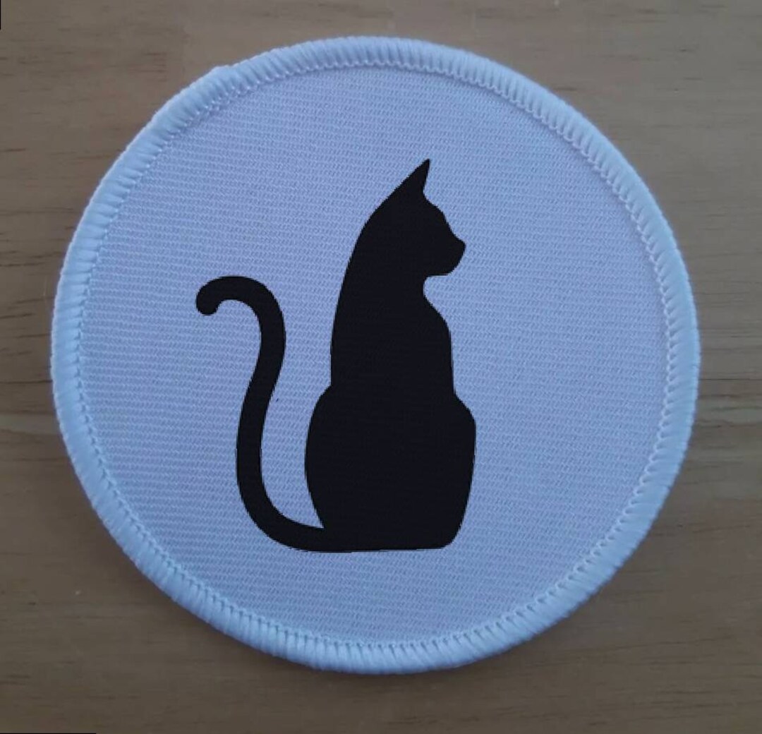 Black Cat Badge - Etsy