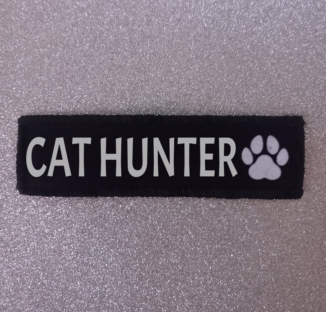 1.5 X 4.5 Inch Cat Hunter. Dog Harness Vel Hook Backed Patch - Etsy