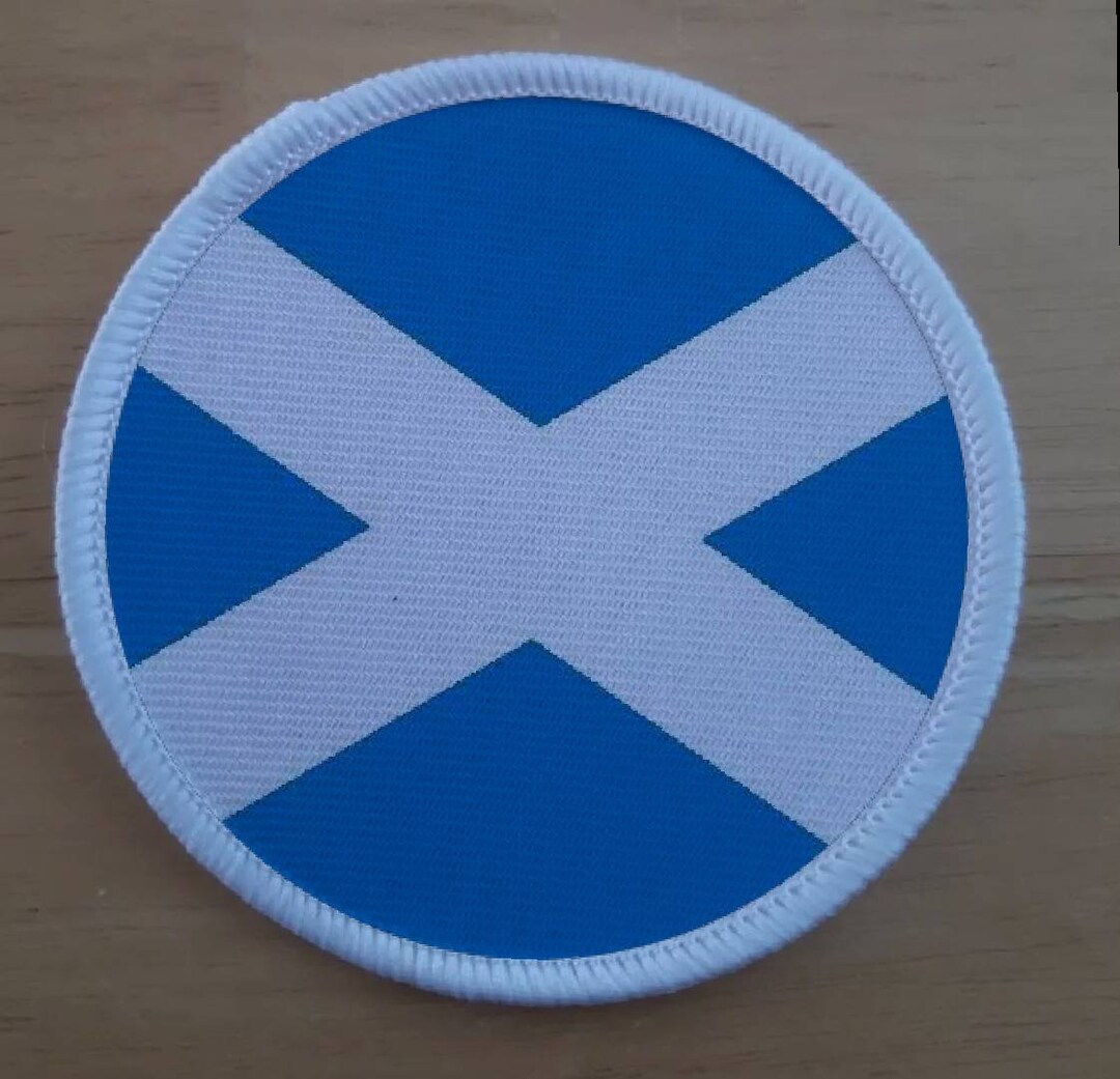 Scottish Saltire Patch Badge - Etsy
