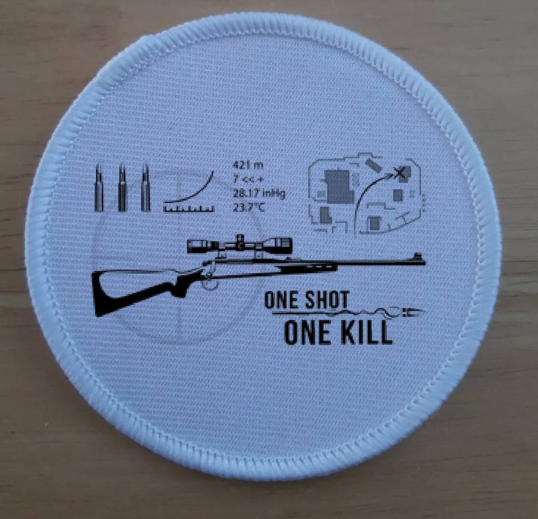 One Shot One Kill Sniper Patch Badge - Etsy