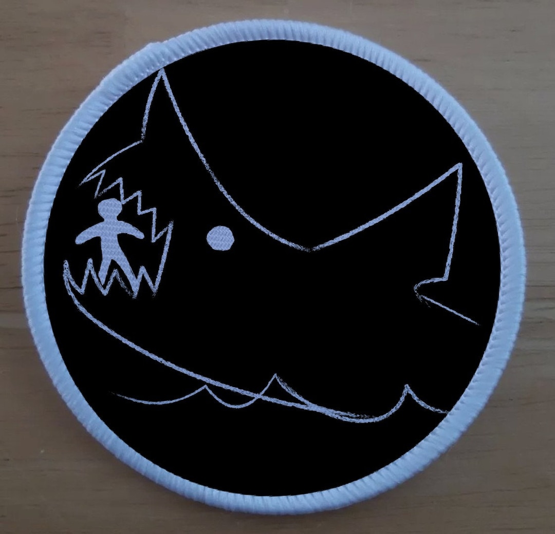 Great White Shark Drawing Patch Badge - Etsy