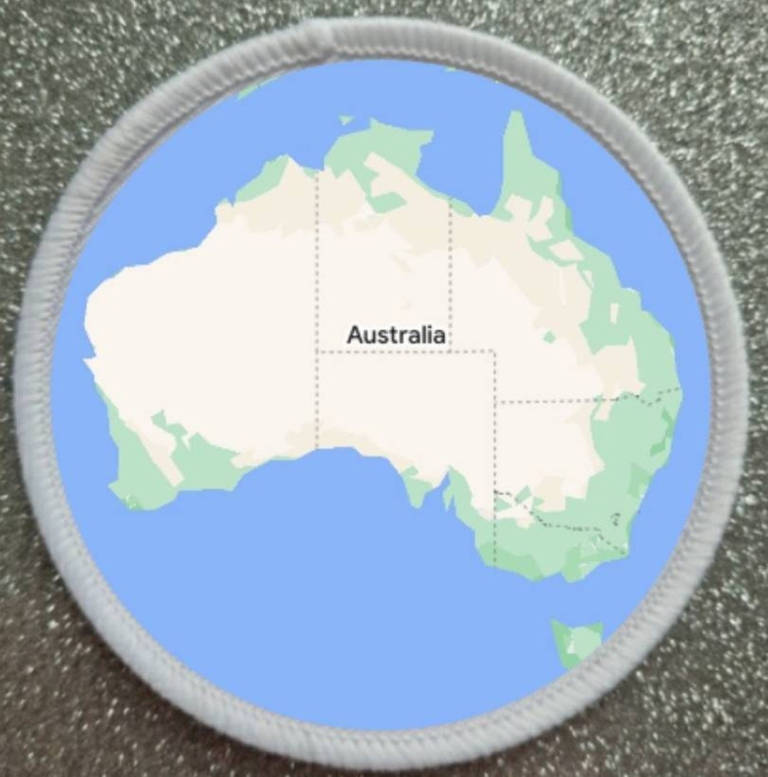 3 Inch Australia Map Style Patch Badge - Etsy