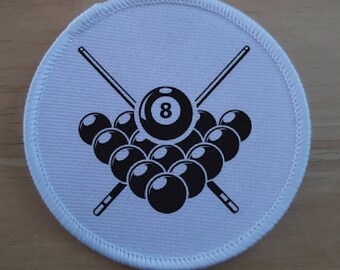 8 Ball Pool Billiards Embroidered Patch - Etsy
