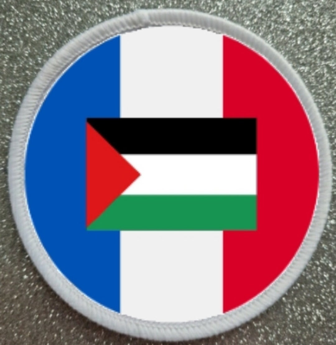 3 Inch France French Palestine Palestinian Solidarity Flag Patch Badge ...