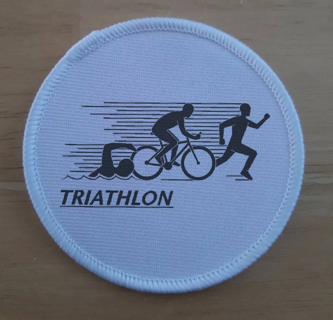 Triathlon Sublimation Patch Badge - Etsy