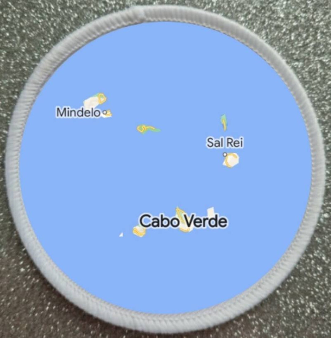 3 Inch Cape Verde Cabo Verde Map Style Patch Badge - Etsy