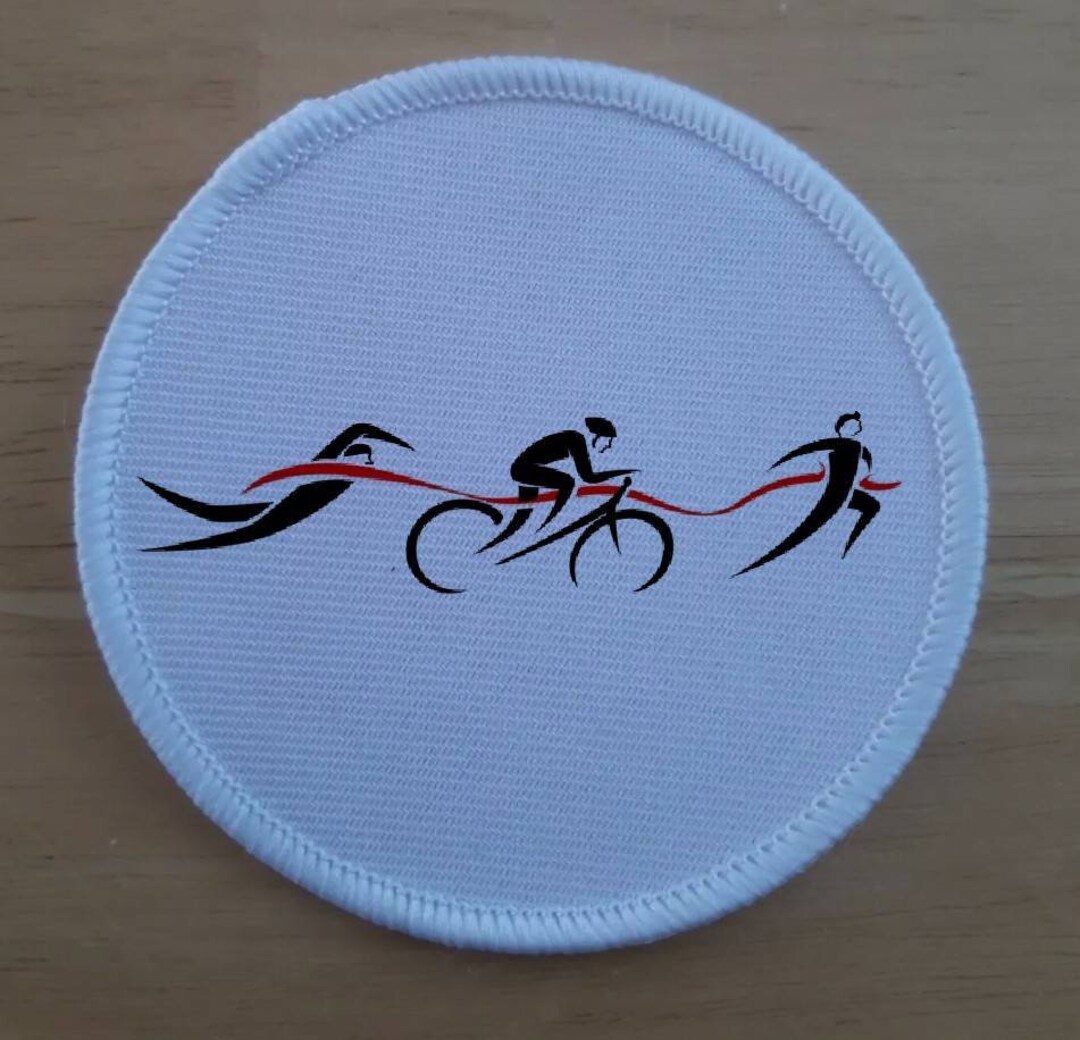 Triathlon Sublimation Patch Badge - Etsy