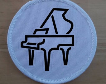 Pink Music Note Piano Keyboard Patch Iron Sew on Clothes Bag ...