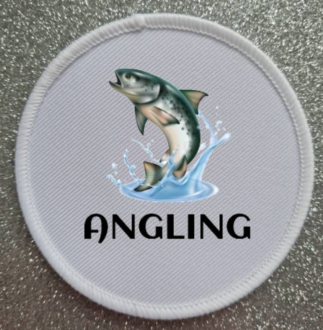 Angling Fishing 3 Inch Patch Badge - Etsy