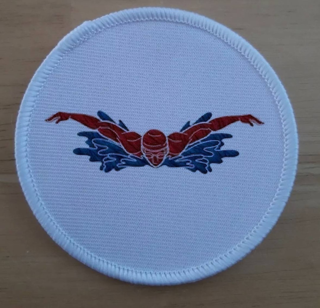 Swimming Sublimation Patch Badge - Etsy