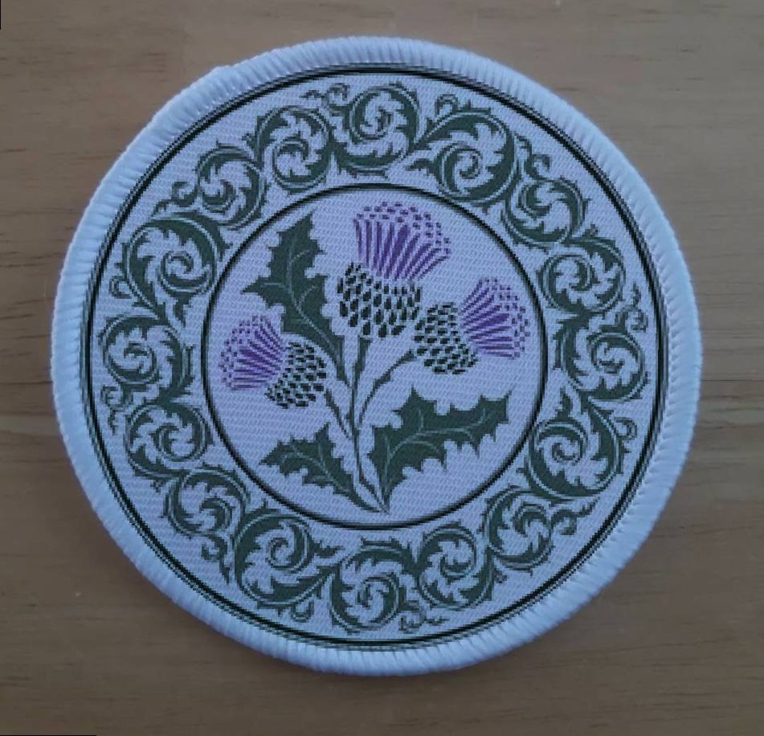 3" Thistle Floral Patch Badge - Etsy