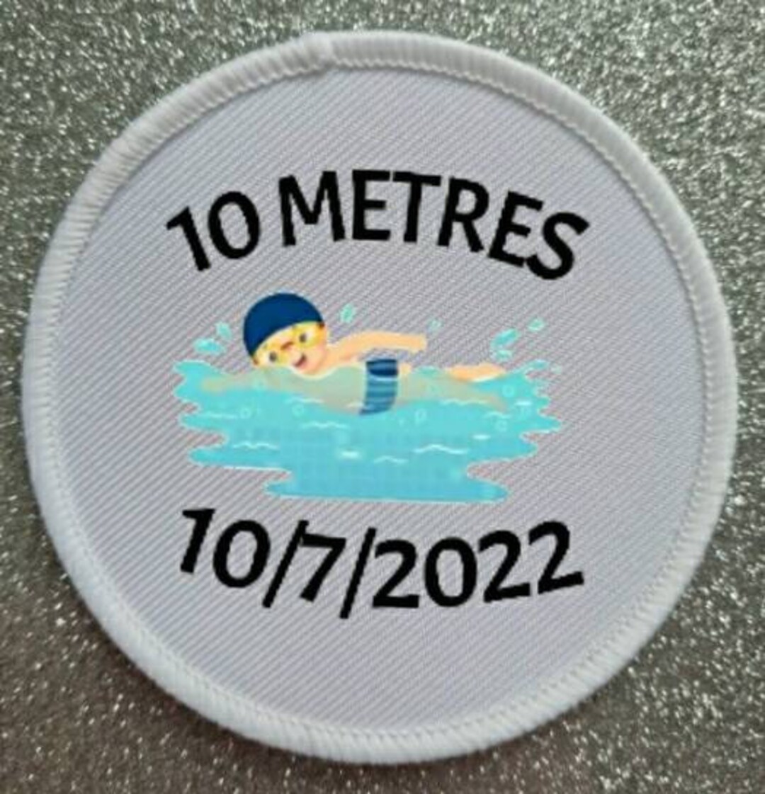 Custom Swimming Sublimation Patch Badge X23 - Etsy