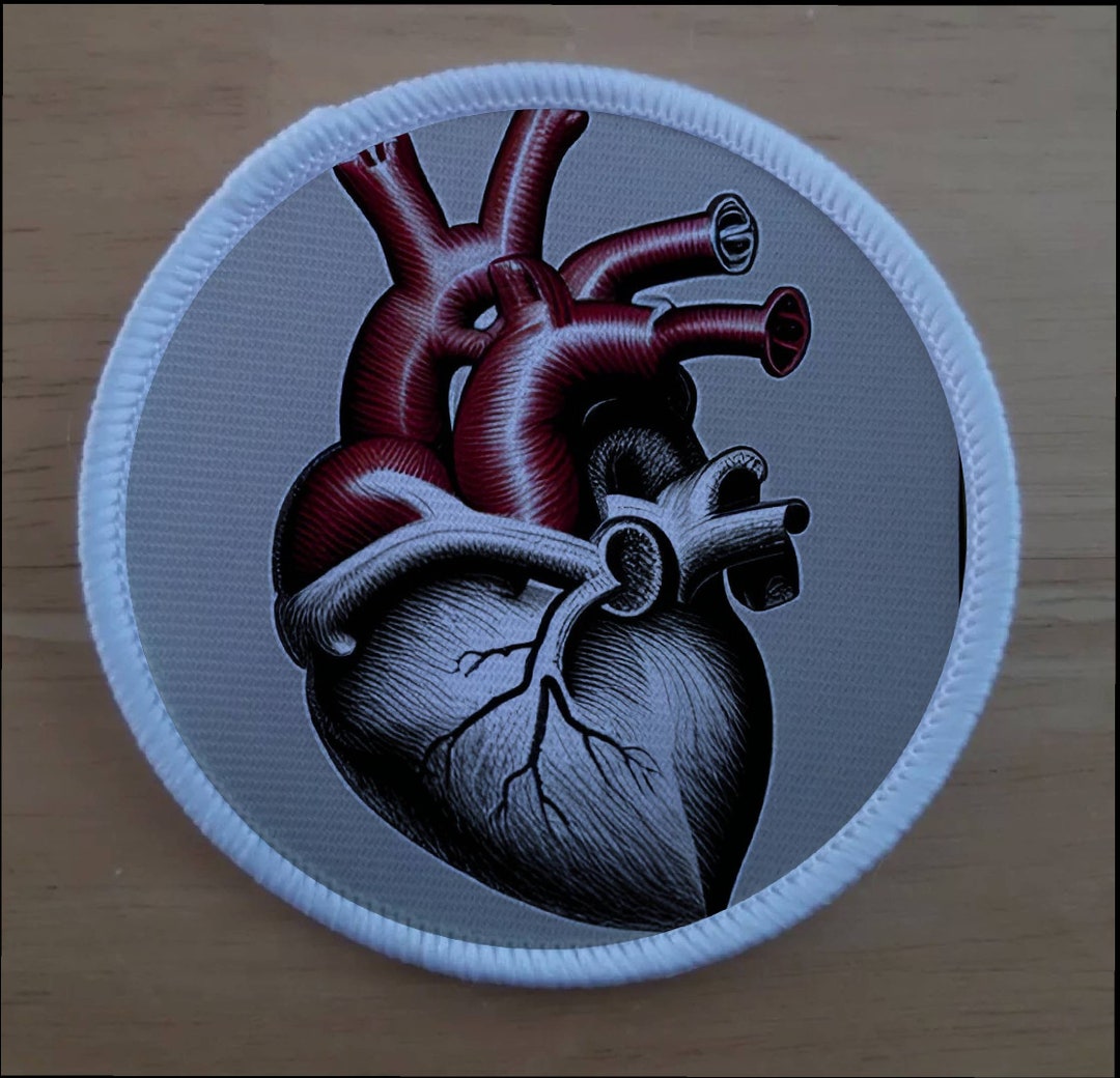3 Inch Anatomical Heart Patch Badge - Etsy