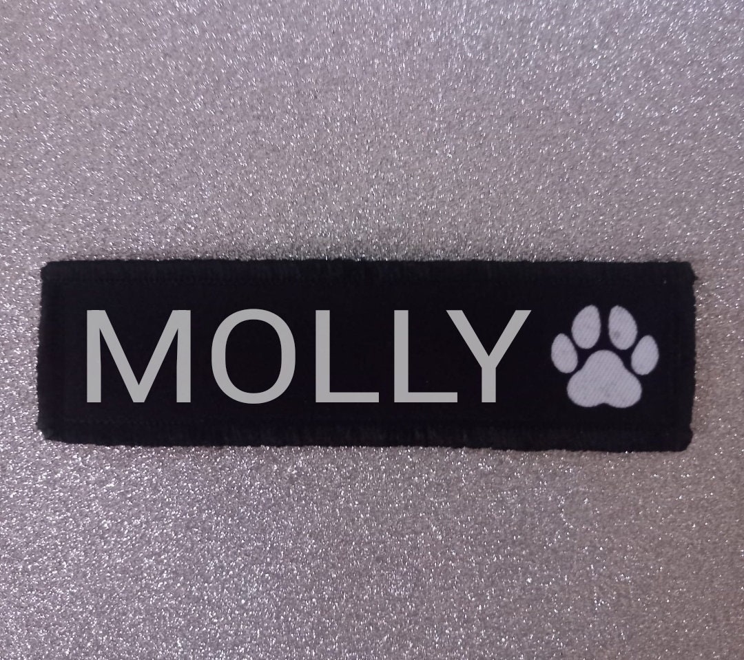 4.5" X 1.5" Inch Molly Dog Name Dog Harness Hook & Loop Patch Badge - Etsy