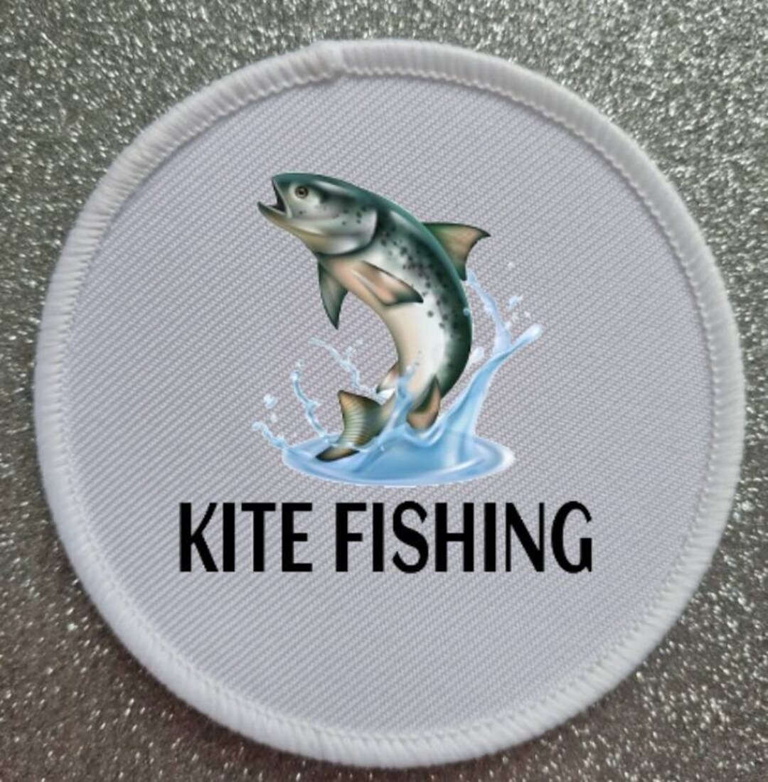 Kite Fishing 3 Inch Patch Badge - Etsy