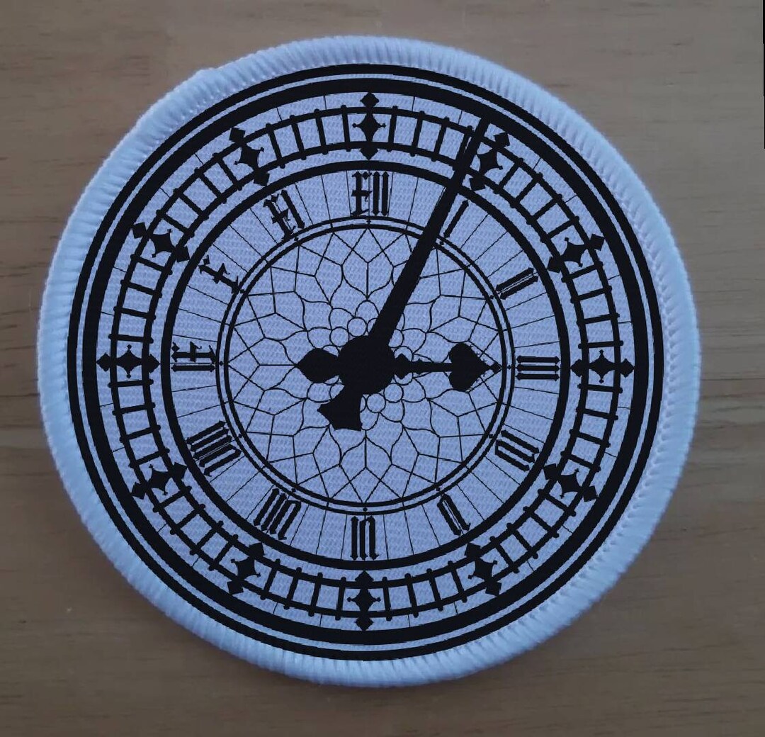 7" Large Black and White Big Ben Patch Badge - Etsy