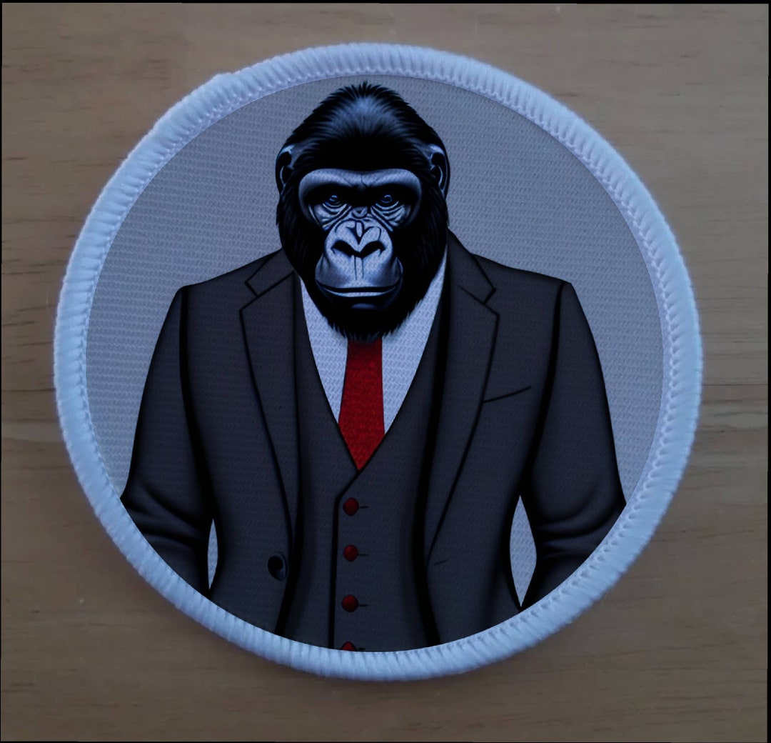 Gorilla Gentleman Patch Badge - Etsy