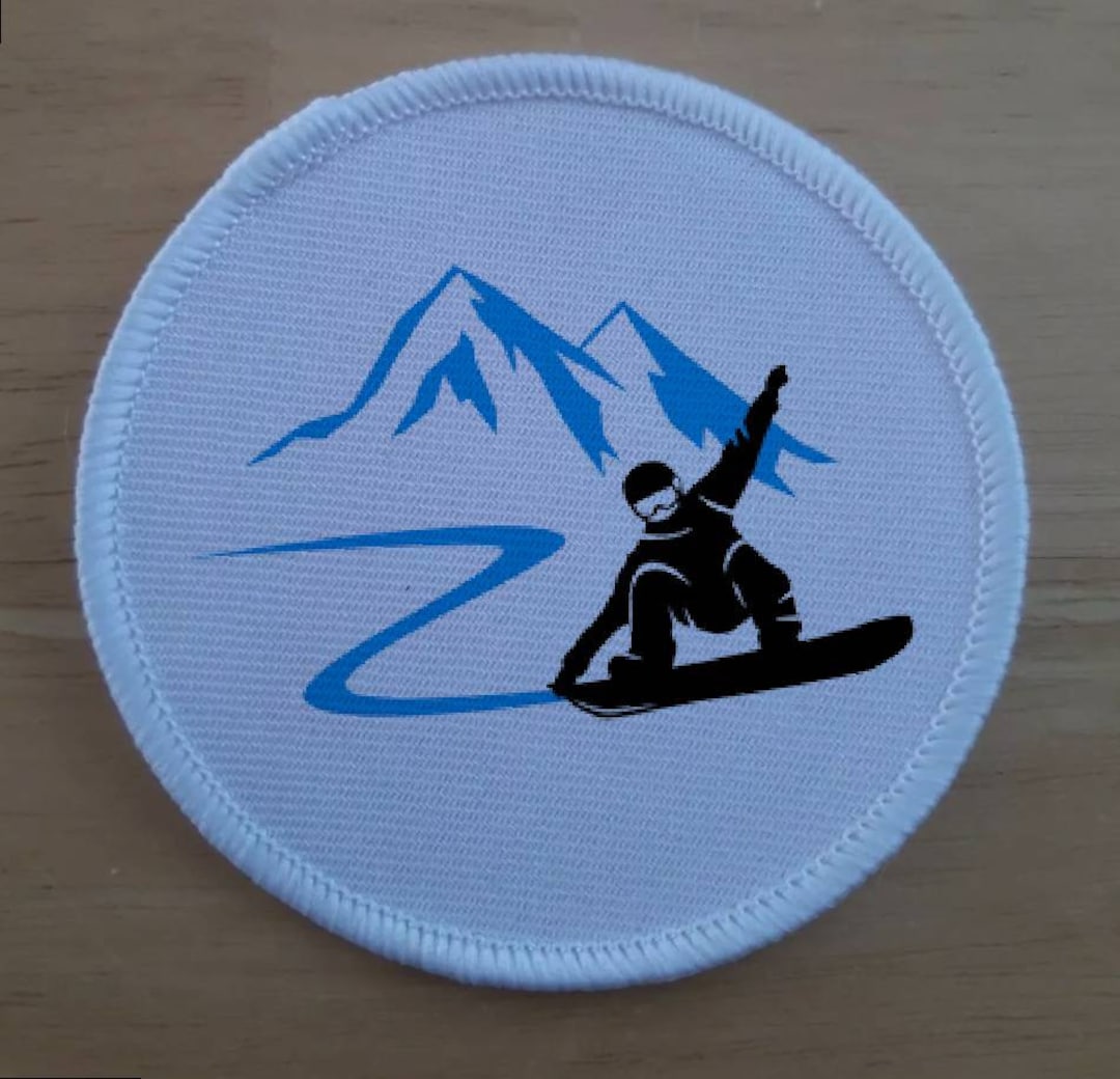 Snowboard Sublimation Patch Badge - Etsy