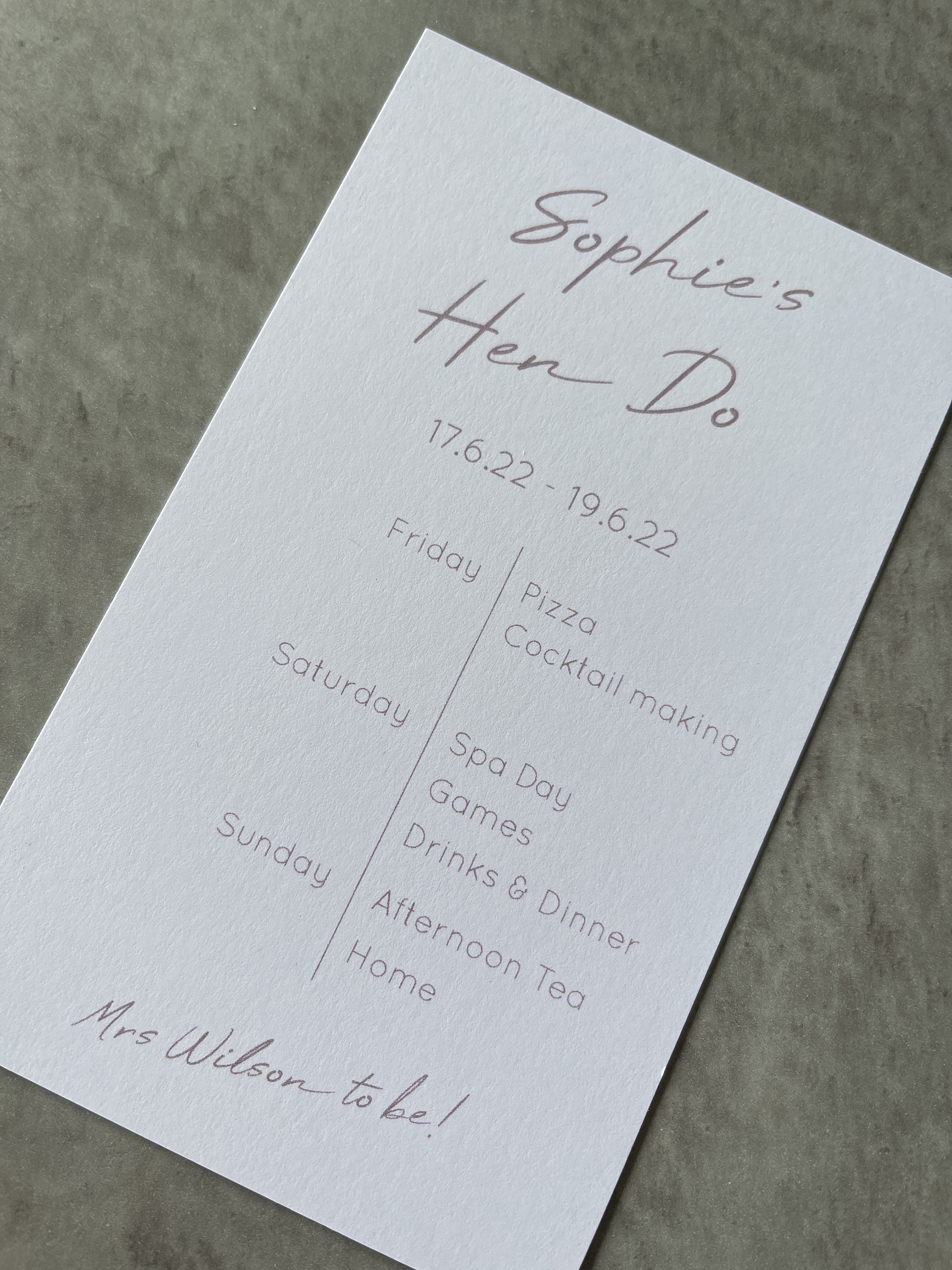 Hen Do Itinerary Hen Do Invite Hen Do Hen Party | Etsy UK