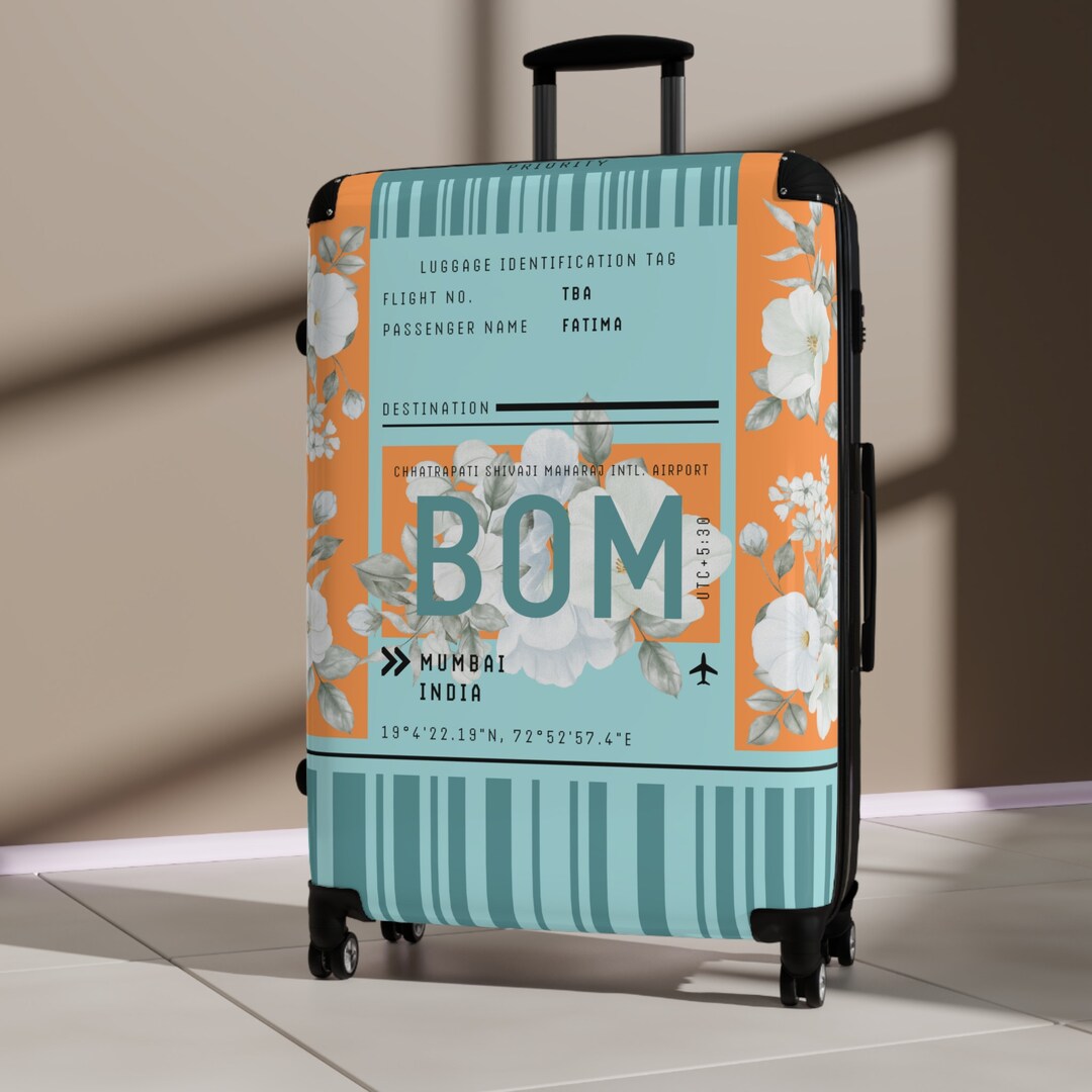 Personalized Suitcase With Name/initials IATA Code Flight No. Airport ...