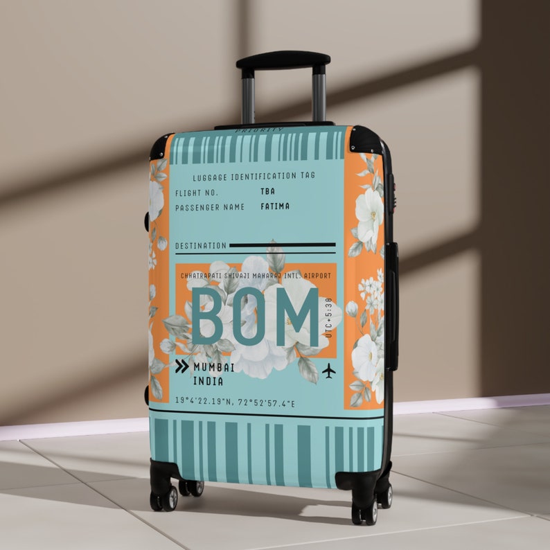 Personalized Suitcase With Name/initials IATA Code Flight No. Airport ...