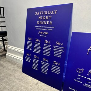 Acrylic Table Plan & Welcome Bundle - Etsy UK
