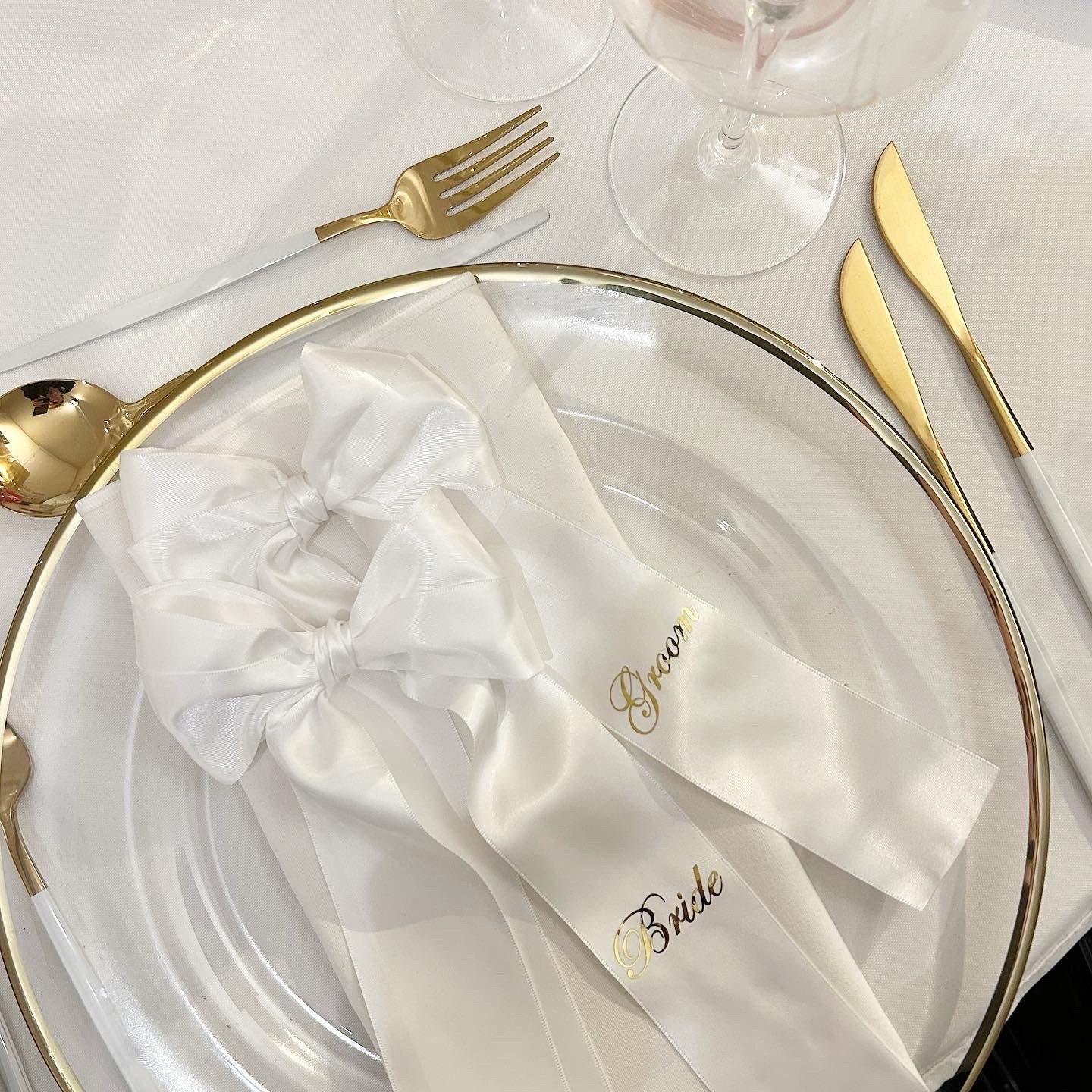 Luxe Extra Long Bow Place Card - Etsy UK