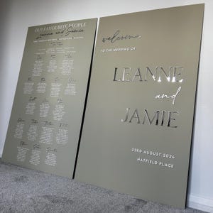 Acrylic Table Plan & Welcome Bundle - Etsy UK