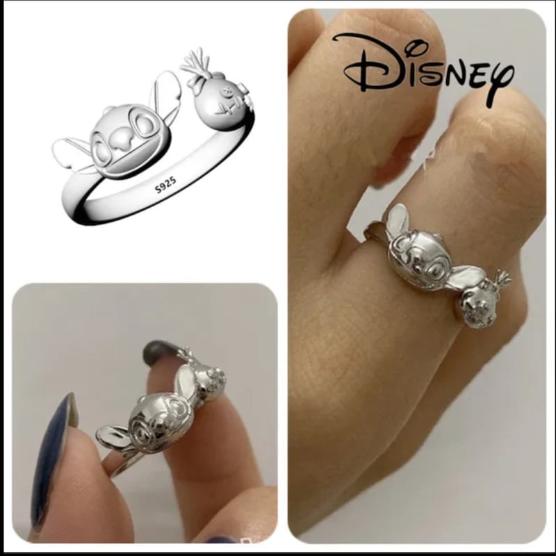 Stitch and Angel Rings - Etsy
