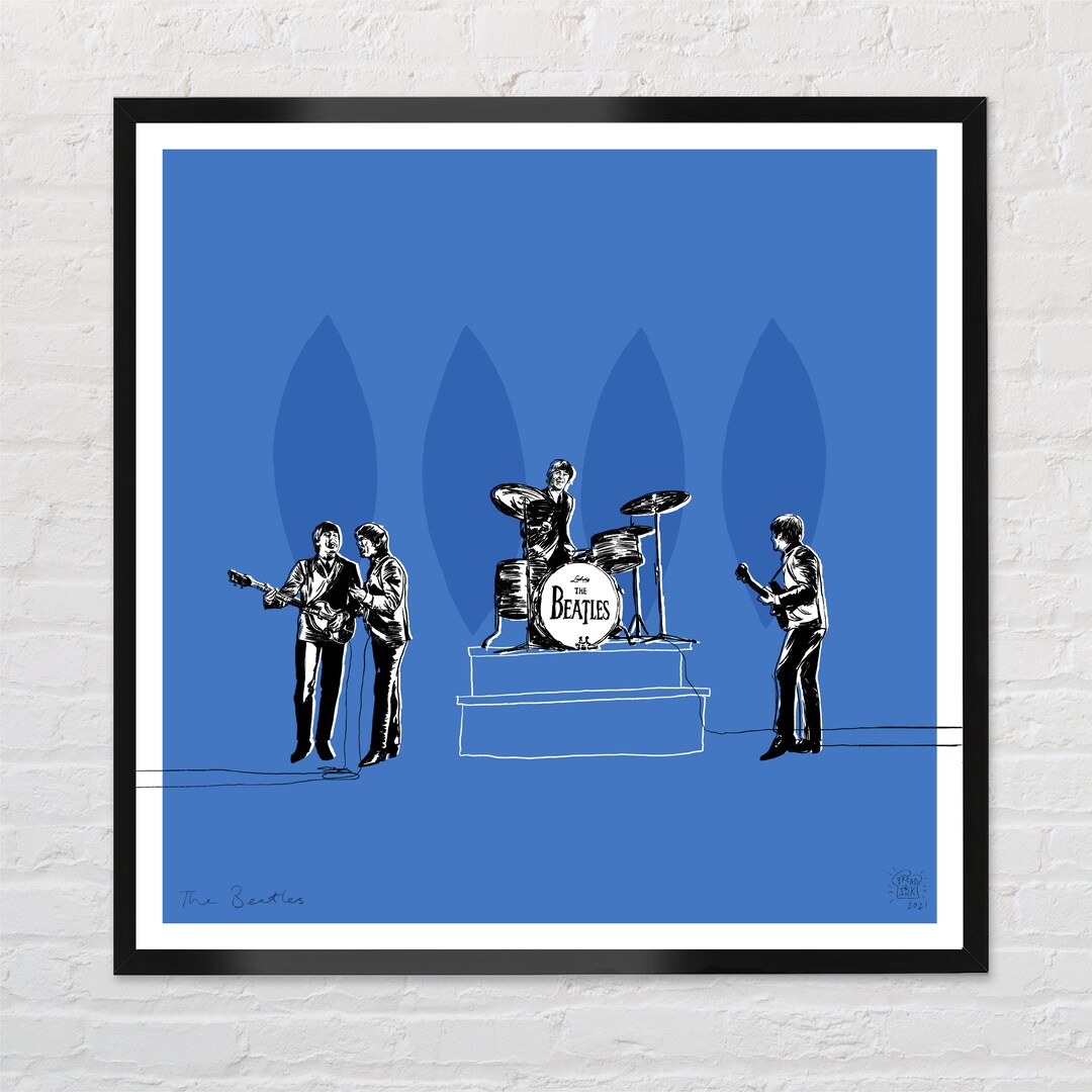 The Beatles Band Poster Wall Art Print (studio Version) (unframed) - Etsy