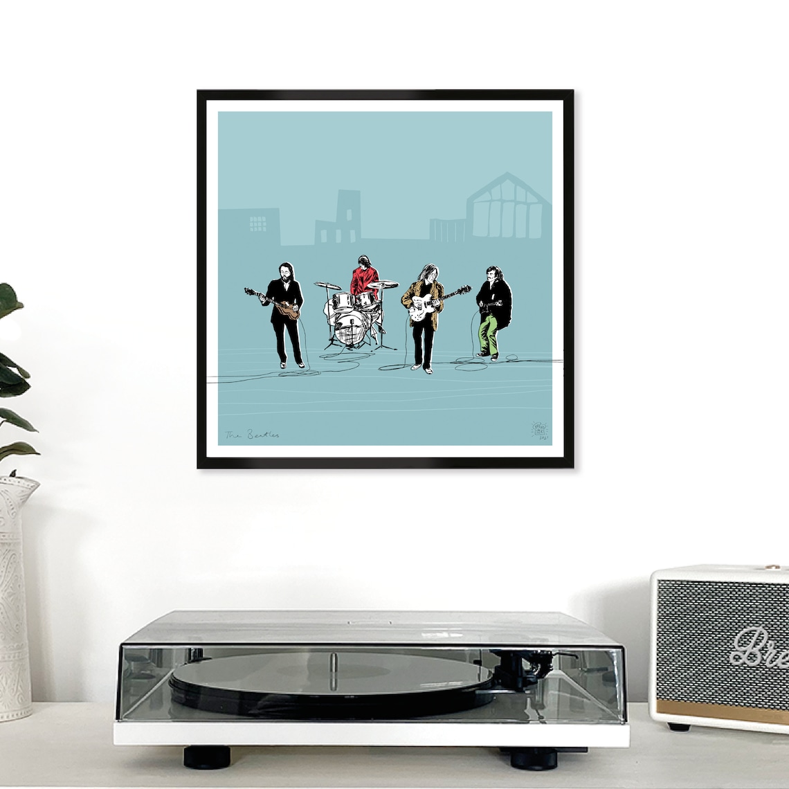 The Beatles Band Poster Wall Art Print rooftop Version | Etsy