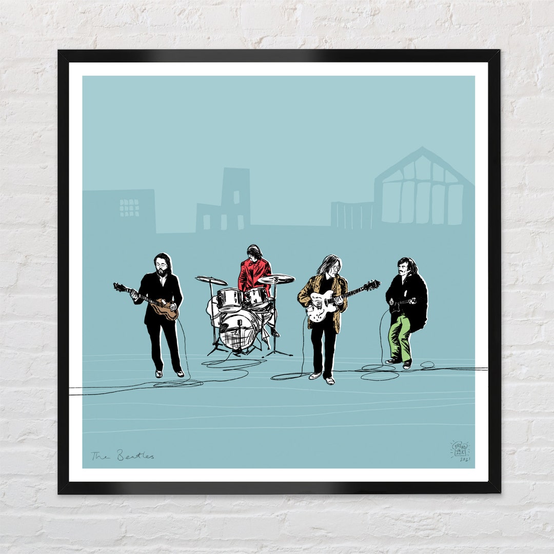 The Beatles Band Poster Wall Art Print (rooftop Version) (unframed) - Etsy