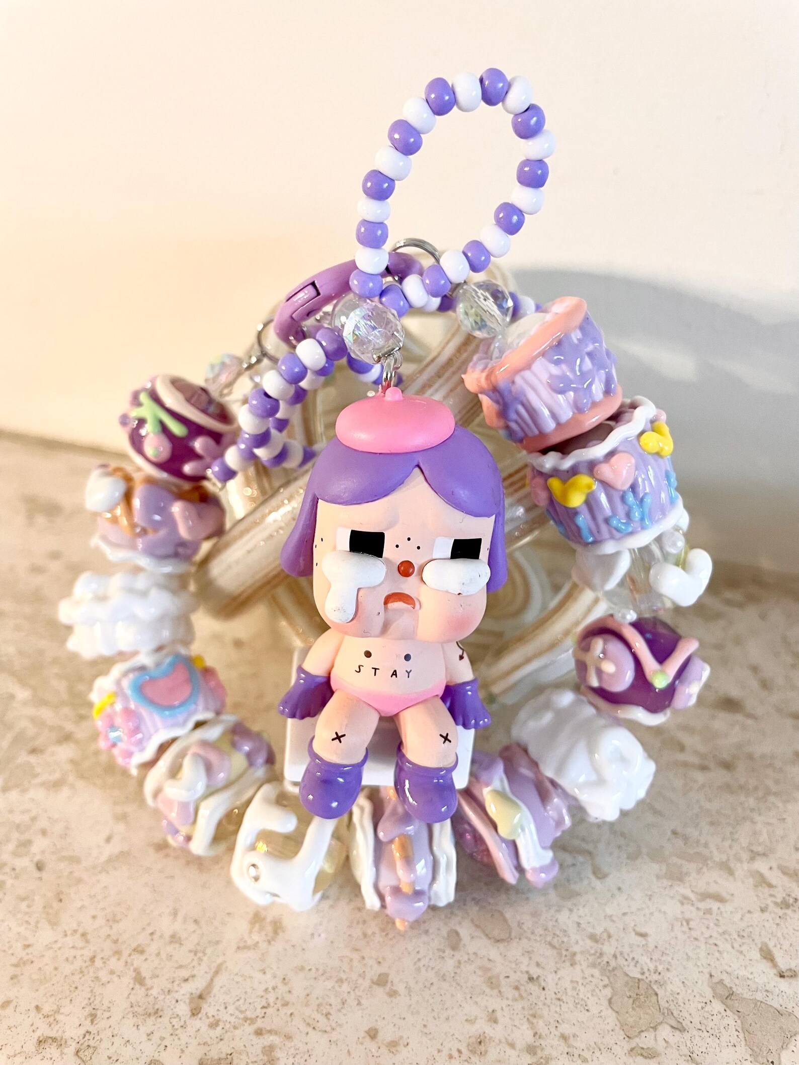 Popmart CRY BABY Pop Bean Keychain - Etsy