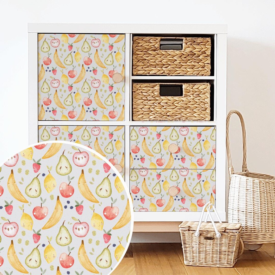 IKEA KALLAX Furniture Wrap - Cute Fruit Mix, IKEA Shelf Decal ...