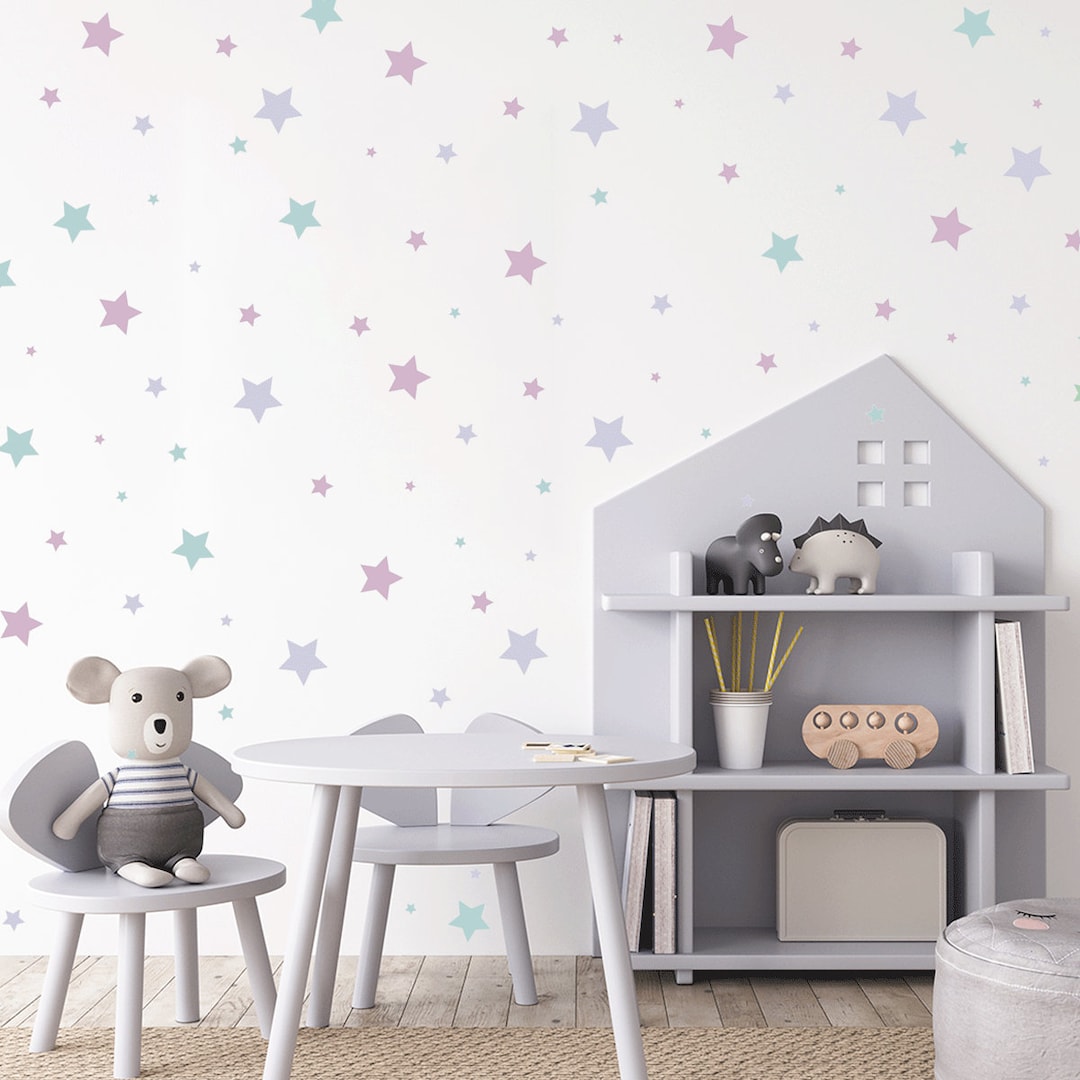 Stars Wall Stickers - Pastel - Etsy