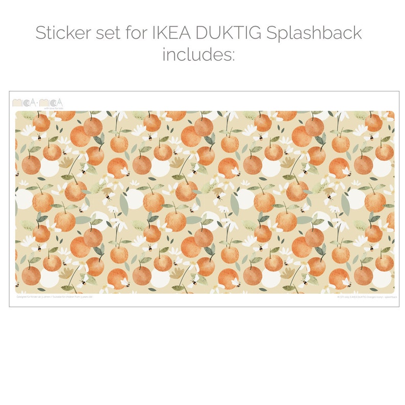 Sticker Set for IKEA DUKTIG Play Kitchen Oranges With Bees - Etsy