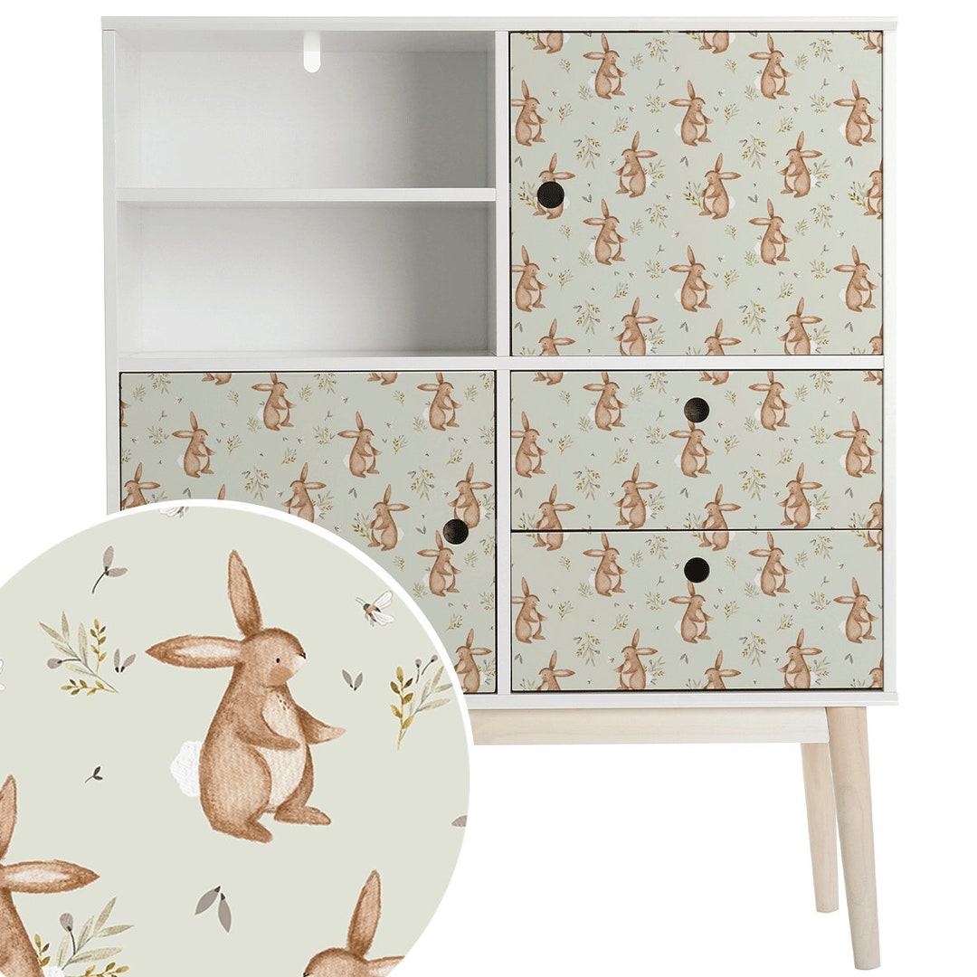 Furniture Wrap - Rabbit's Garden (green) - IKEA Hack - Furniture Decals ...