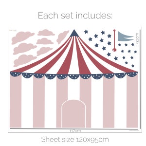 Circus Mural, Wall Stickers Circus, Vintage Circus Wall Tattoo, Circus ...