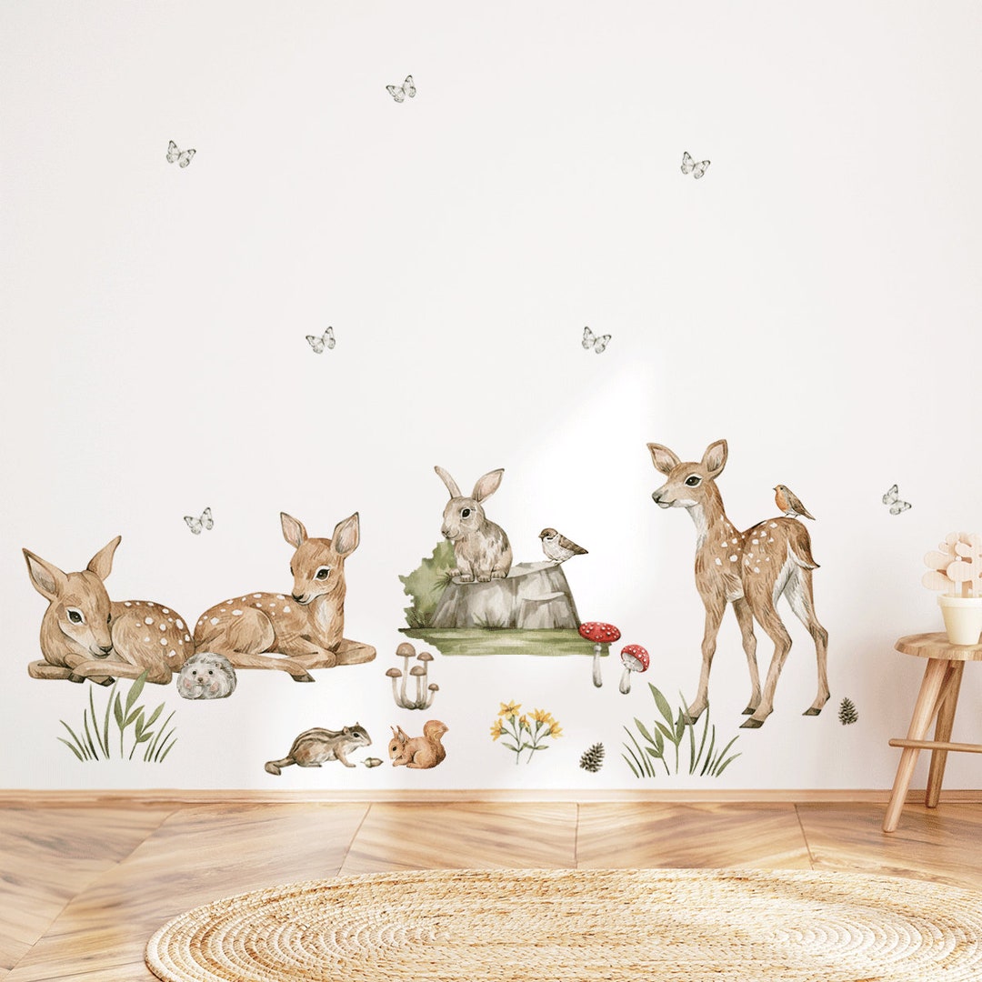 Woodland Wall Stickers - Magical Forest - Deer - Nursery Wall Decals ...