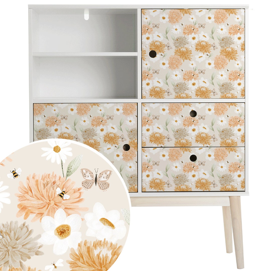 Furniture Wrap Flower Field IKEA Hack Furniture Decals Furniture Sticker for Children - Etsy