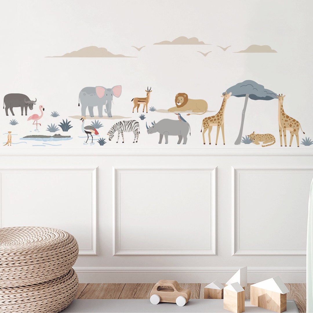 Savannah Wall Stickers, Animals Wall Stickers, Savannah Safari Wall ...