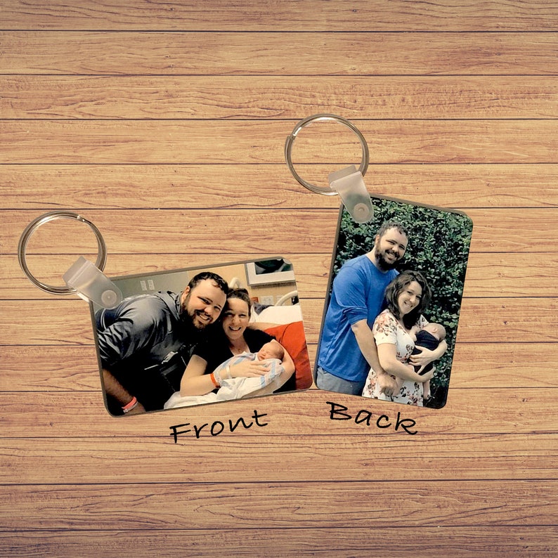 Personalized Keychain | Photo Keychain | Personalized Picture Keychain | Custom Double Sided ...