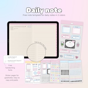 2024 Digital Planner Journal Diary Notebook Hyperlinked Cute Minimalist ...
