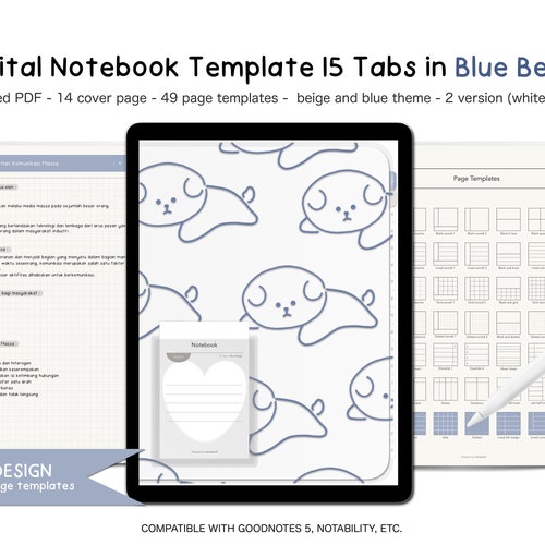 Digital Notebook for Goodnotes Notability Student Digital - Etsy