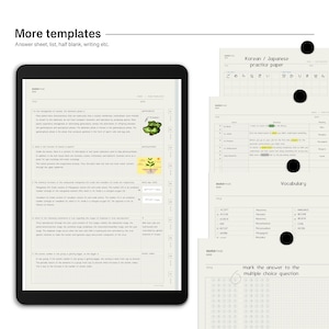 10 Tabs 54 Page Template Digital Notebook Minimalist Trendy Retro Style ...
